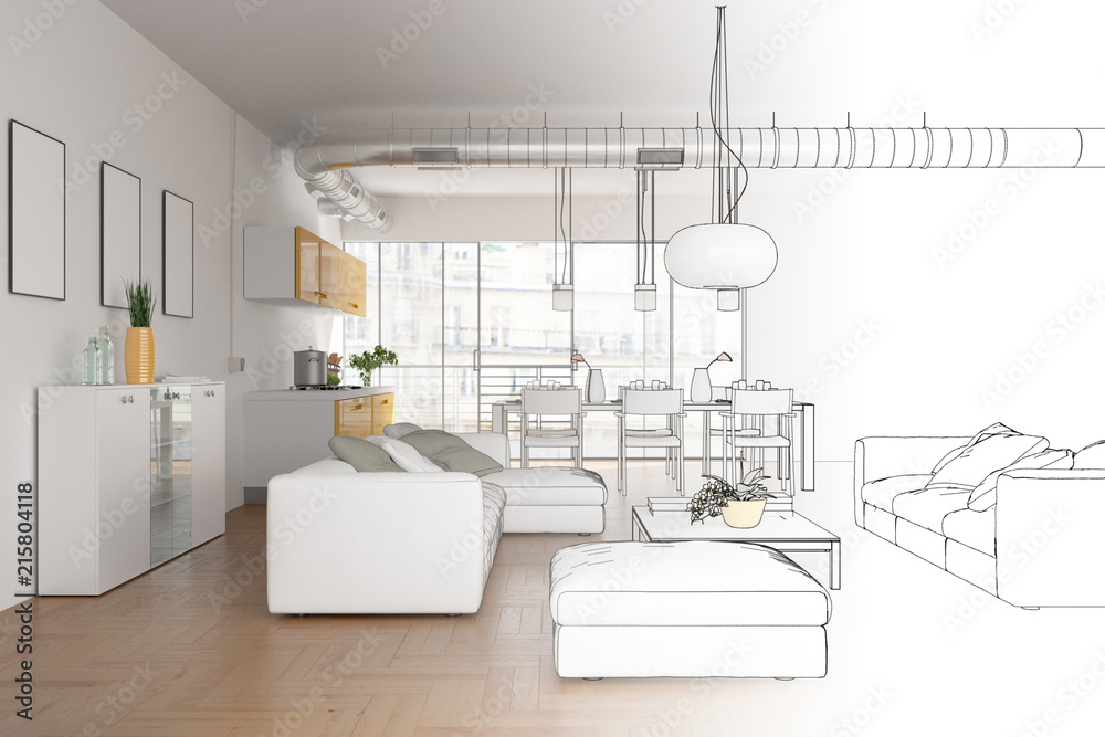 Gradation Design In A Room