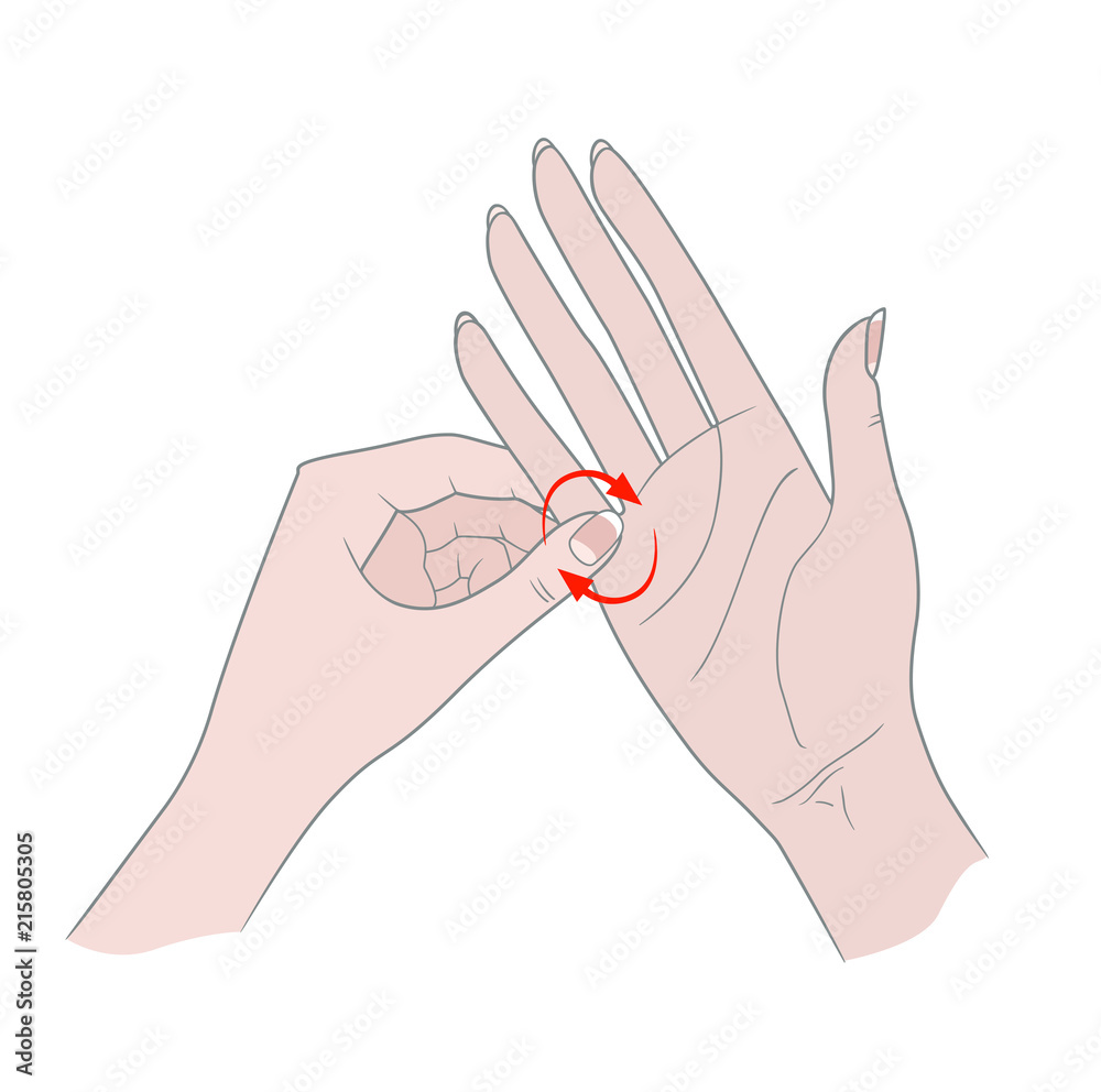 Vetor de Exercises for the hands against inflammation of the joints and ...