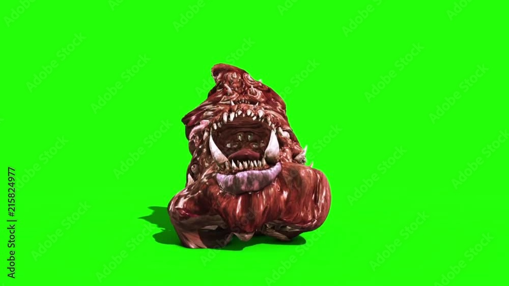 Giant Monster Poop Die Green Screen 3D Rendering Animation Stock ビデオ ...