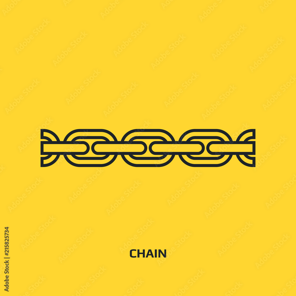Illustrazione Stock Chain link logo graphic design concept. Editable ...