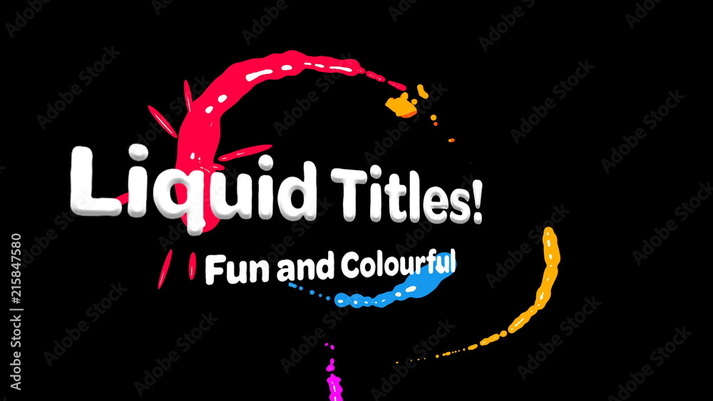 Colorful Liquid Title Stock Template | Adobe Stock