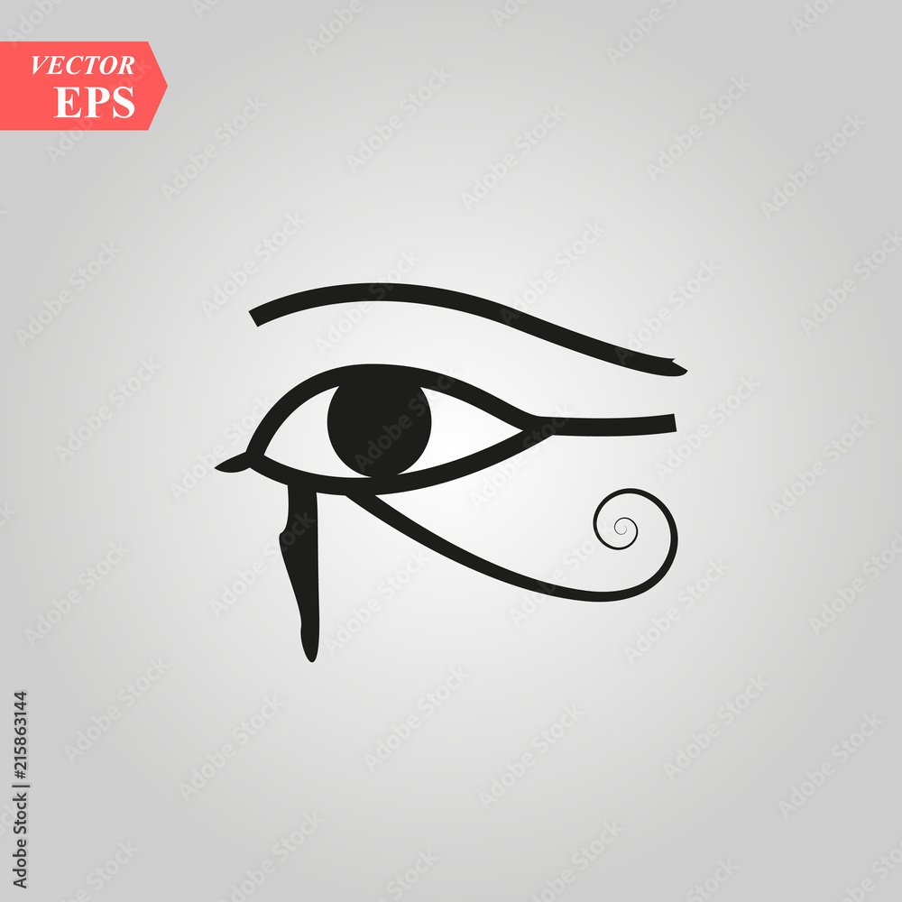 Sun Eye of Horus - reverse Moon Eye of Thoth EYE OF HORUS - vector ...