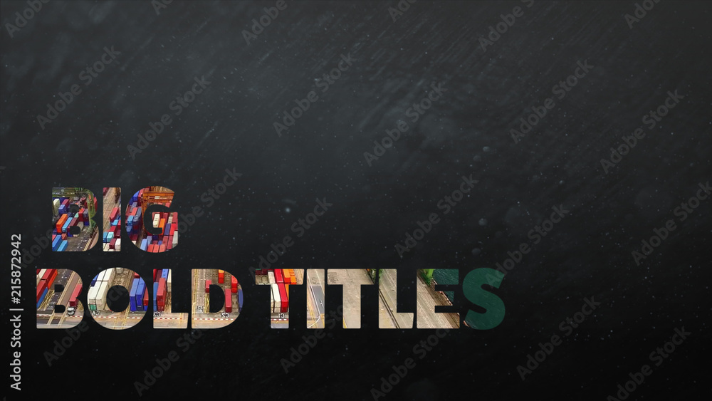 Bold Cutout Titles Stock Template | Adobe Stock