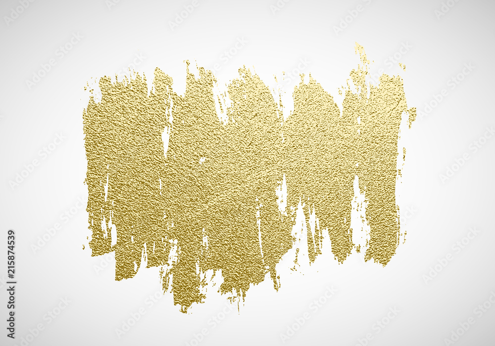 Vector gold paint stroke. Abstract gold glittering textured art ...