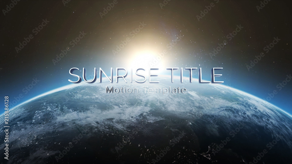 Sunrise Title Stock Template | Adobe Stock