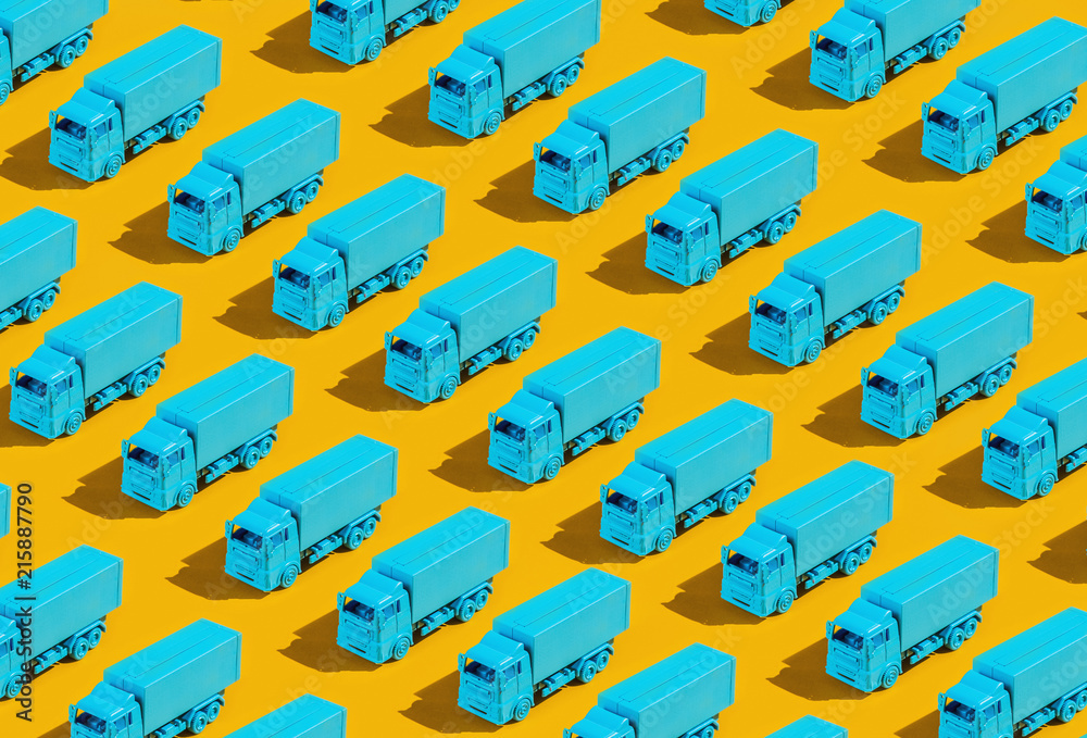 Blue trucks/lorry. Stock Photo | Adobe Stock