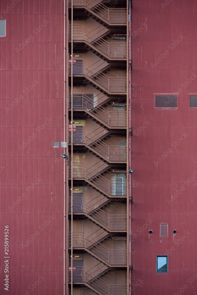 High rise building with staircase. Stock Photo | Adobe Stock