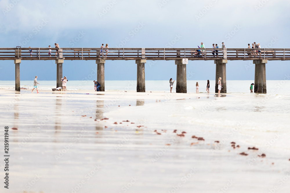 Iconic Naples Pier the symbol of this famous city in southwest Florida ...