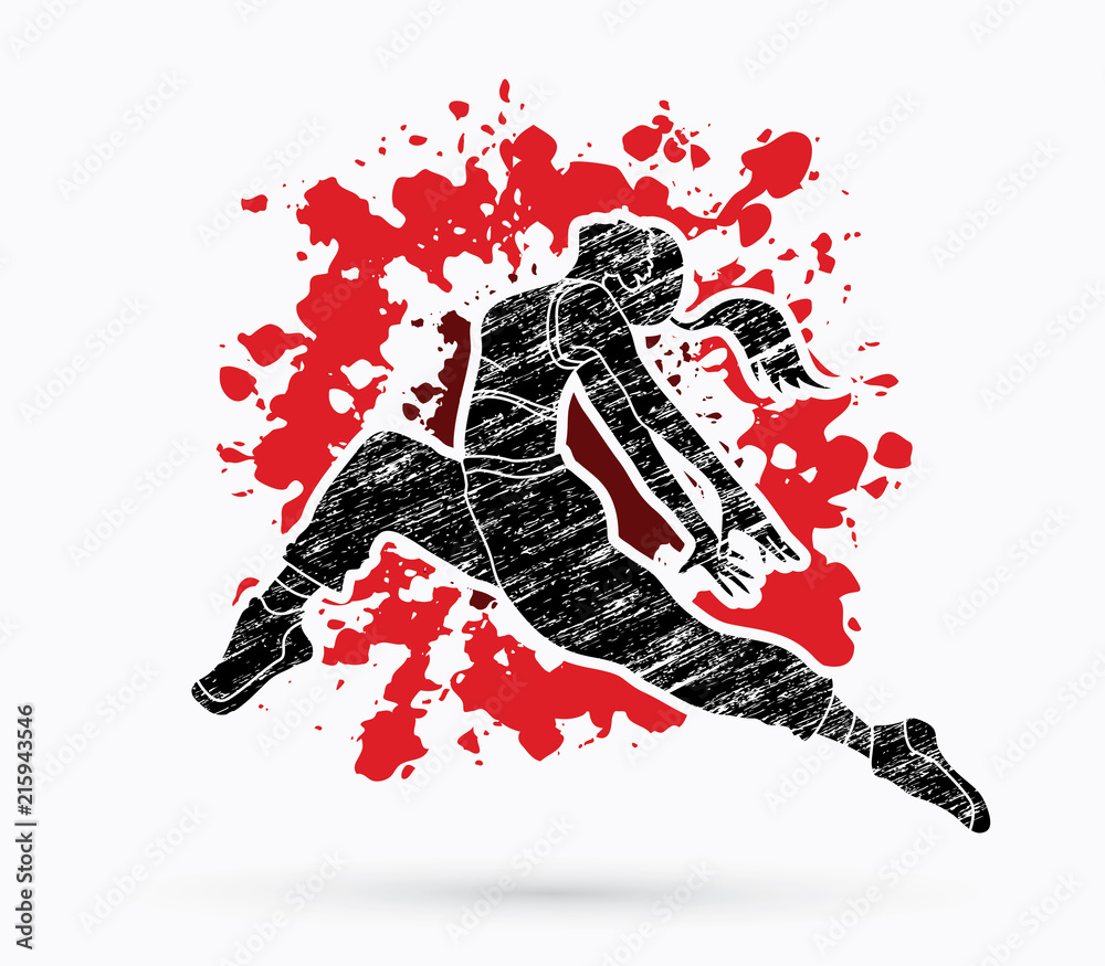 Street dance, B boys dance, Hip Hop Dancing action graphic vector Stock ...