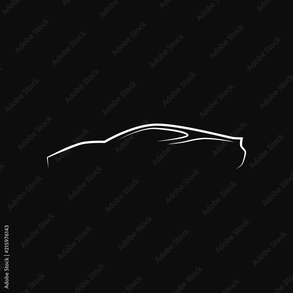Abstract car silhouette. Side view. Vector illustration Stock Vector ...