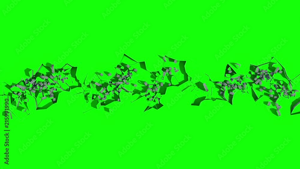 Ground Crack Debris Earthquake Top Green Screen 3D Renderings ...