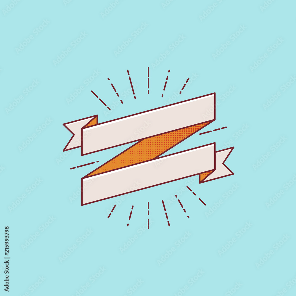 Vintage styled retro ribbon banner vector illustration Stock Vector ...