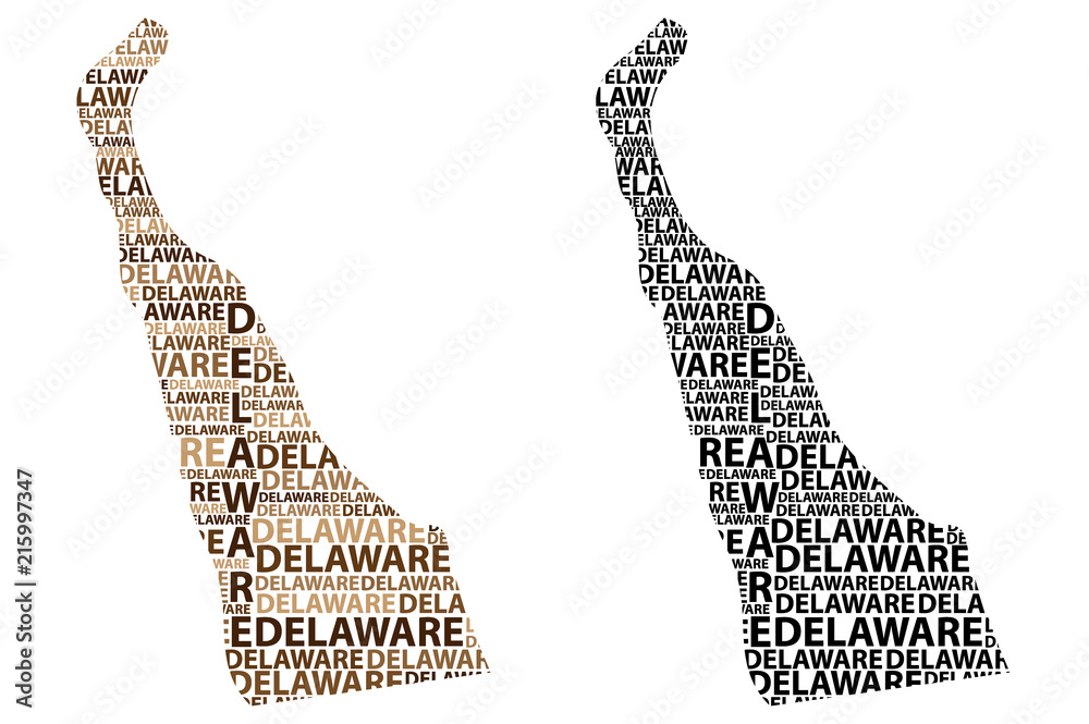 Sketch Delaware (United States of America, The First State, The Small ...