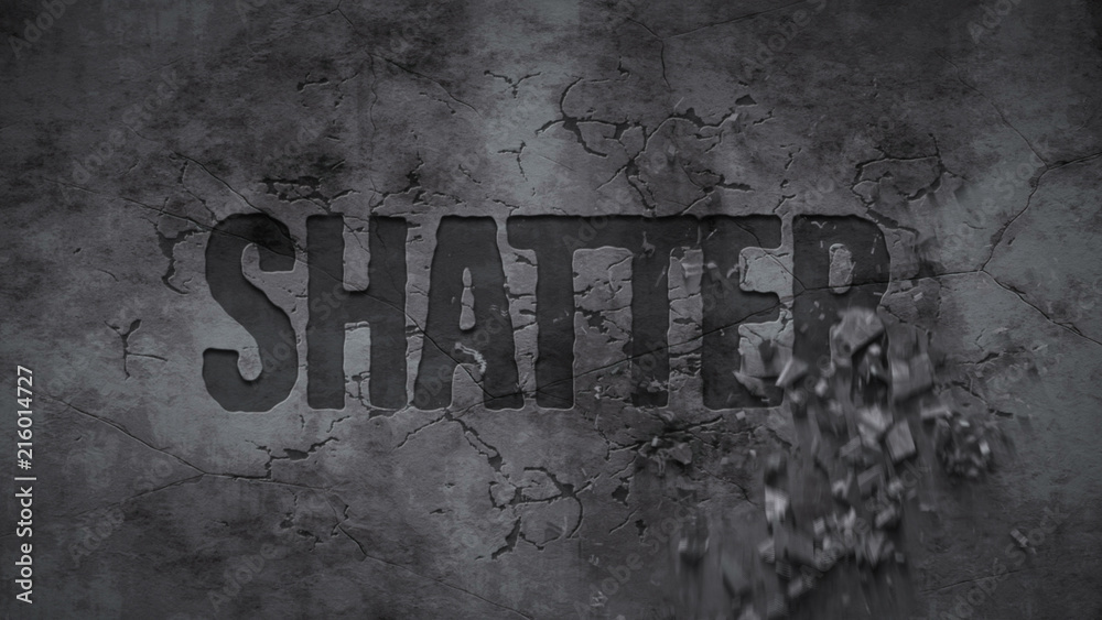 Shatter Text Reveal Stock Template | Adobe Stock
