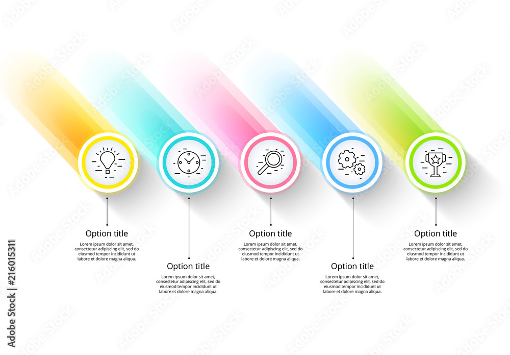 5-Step Infographic Layout Stock Template | Adobe Stock