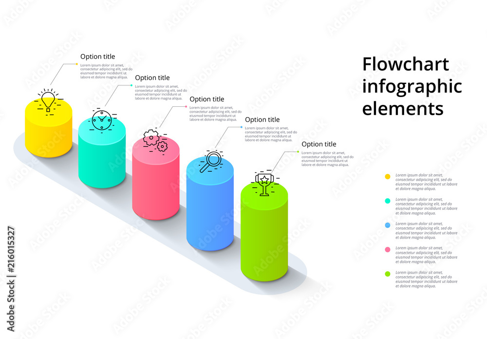 5-Step Infographic Layout Stock Template | Adobe Stock
