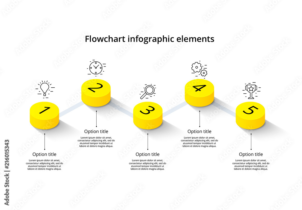 5-Step Infographic Layout Stock Template | Adobe Stock