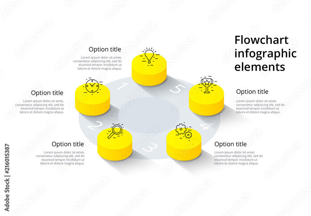 5-Step Infographic Layout Stock Template | Adobe Stock