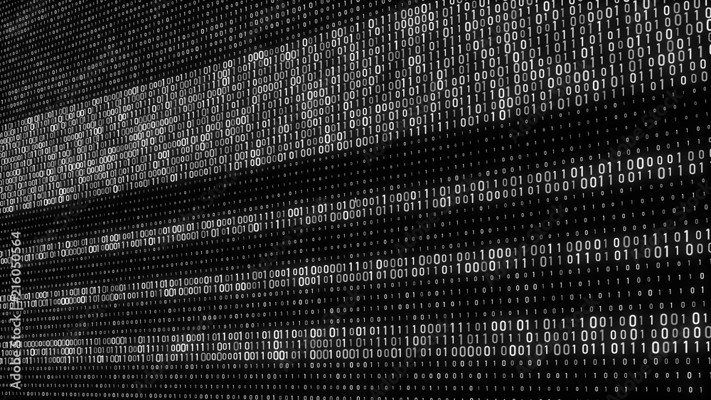 Abstract Technology Binary code Background. Computer Code. Digital flow ...
