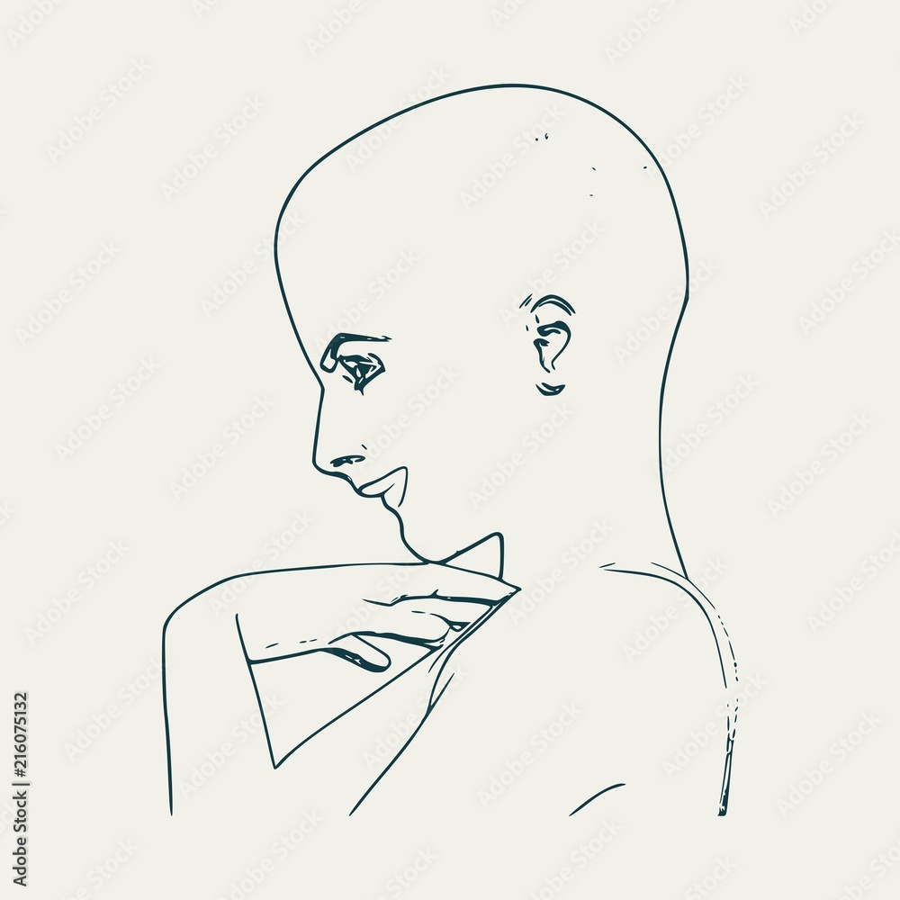 Female Head Profile Outline