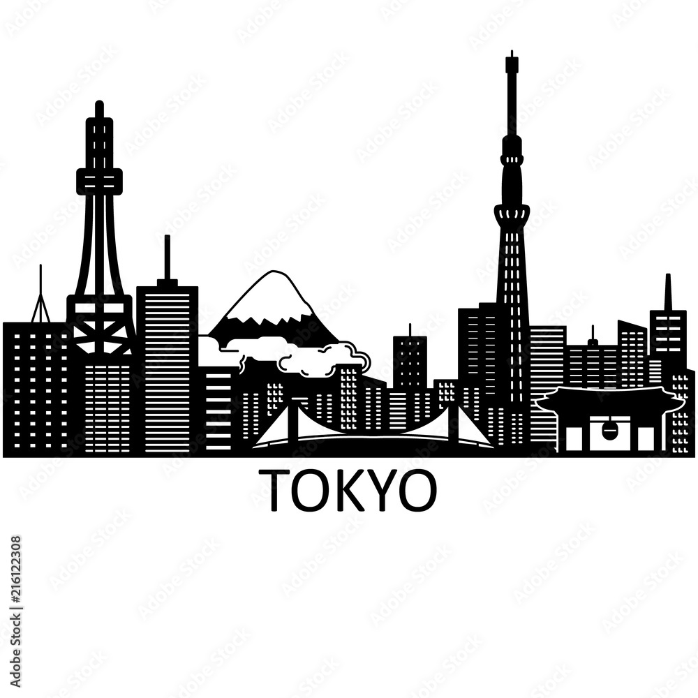 Tokyo skyline. Vector. Stock Vector | Adobe Stock