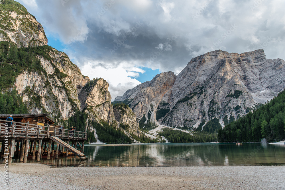 Lago di Braies - Pragser Wildsee Stock Photo | Adobe Stock