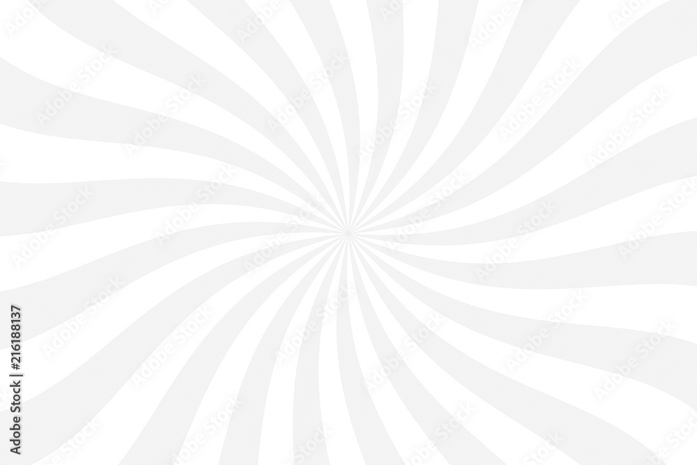 silver gray color radius background with swirl ray, white background ...