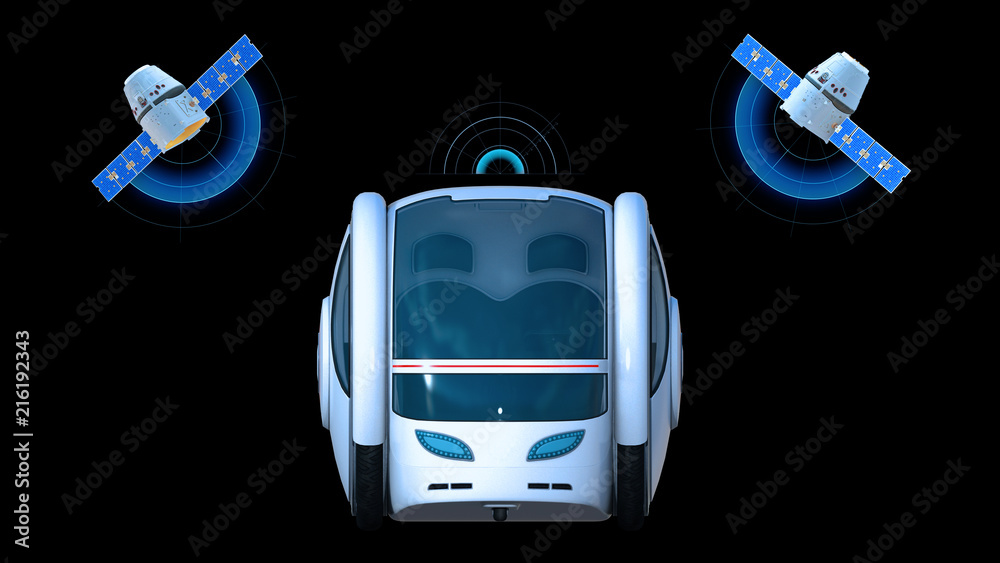 Autonomous transportation pod, electric self-driving vehicle with two ...