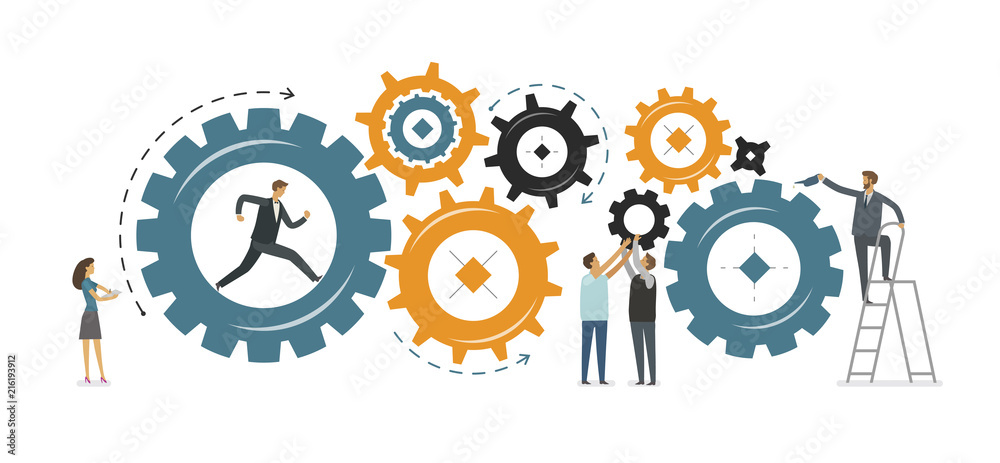 Business development, teamwork concept. Vector illustration Stock ...