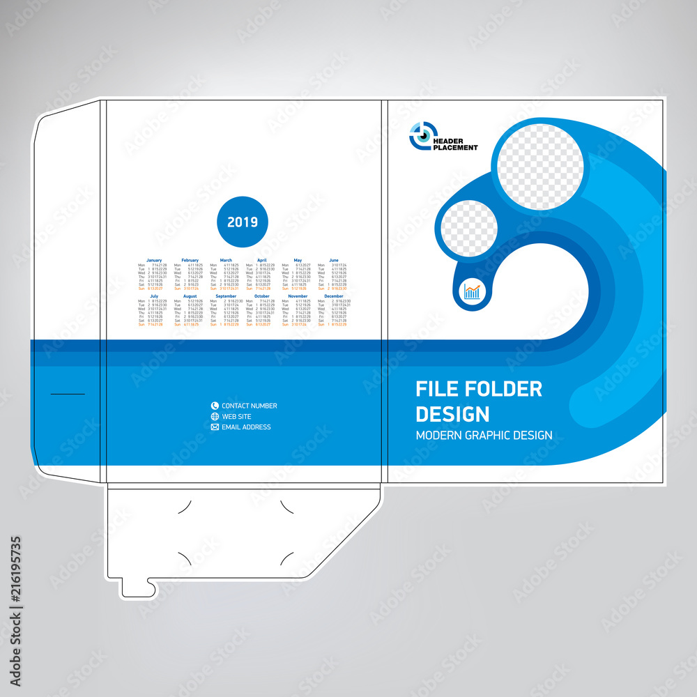 Business folder design, cover template, layout for of text and photos ...