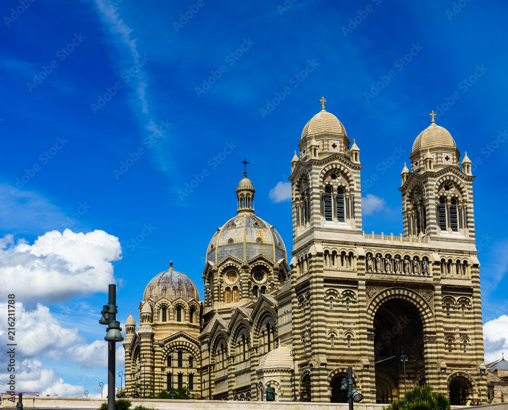 Marseille cathedral, Cathedrale Sainte-Marie-Majeure de Marseille, one ...