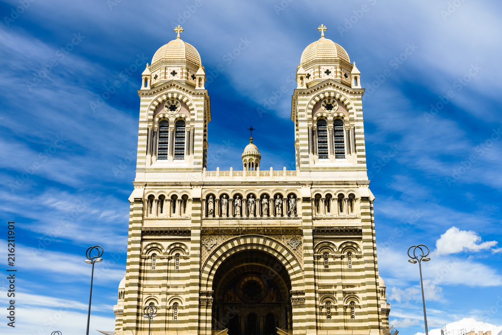 Marseille cathedral, Cathedrale Sainte-Marie-Majeure de Marseille, one ...