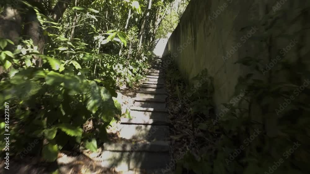 Urban trail inside a park in Rio de Janeiro, Brazil. Using an Osmo and ...