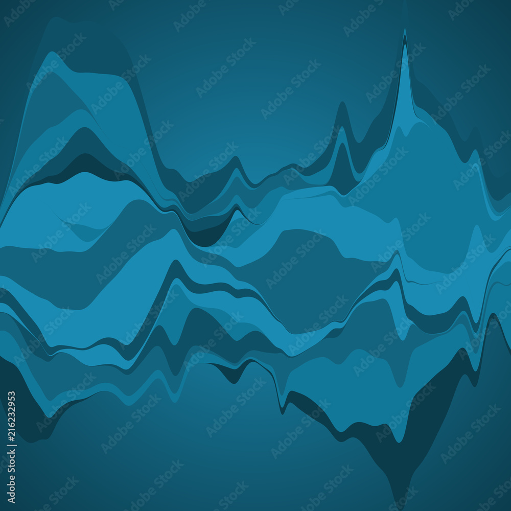 Big data visualization. Streamgraph. Futuristic infographic. Inf Stock ...