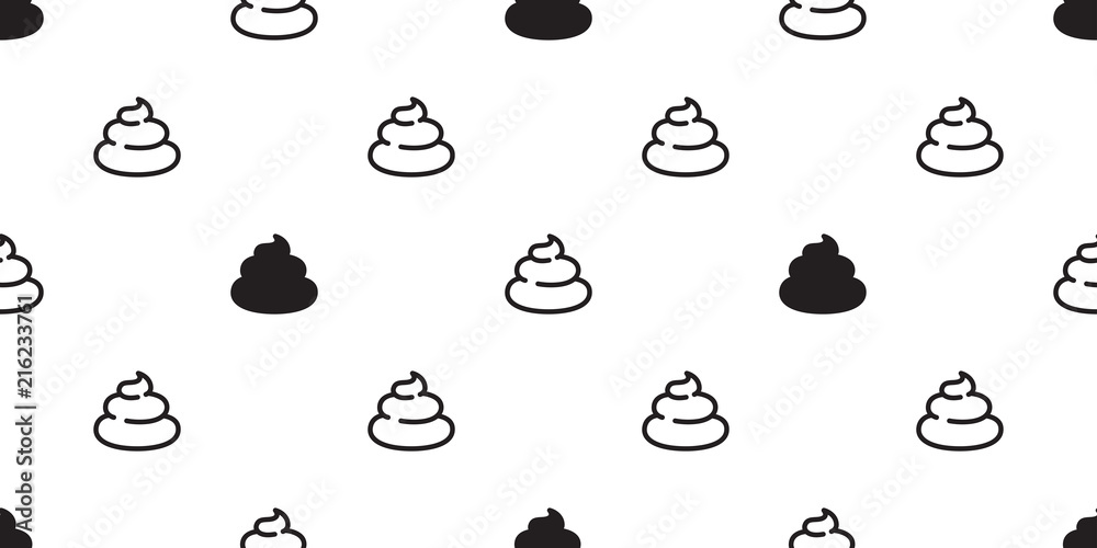 Poo Seamless pattern vector Cartoon isolated doodle illustration ...