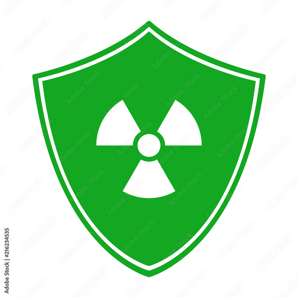 Radiation safety sign. Radiation protection symbol. Vector icon. Stock ...