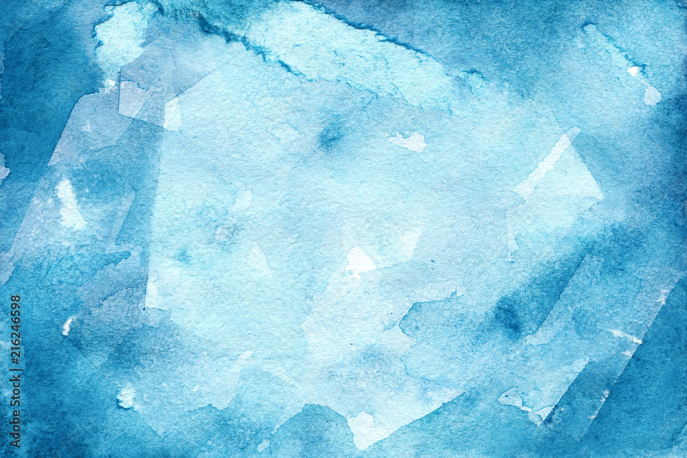 Watercolor blue background Stock Photo | Adobe Stock