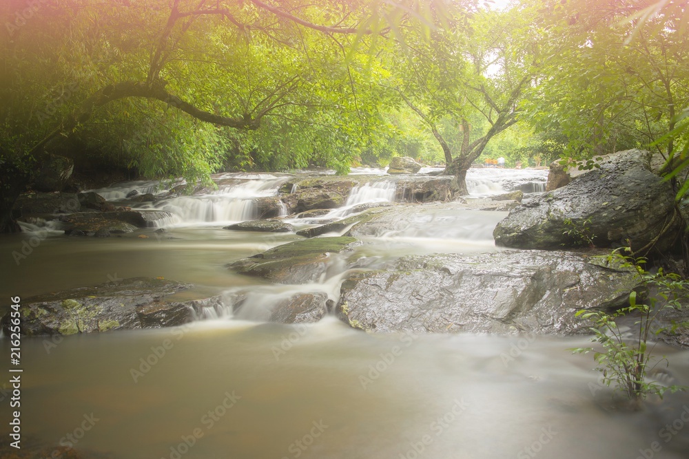 Than Thong Waterfall Nong Khai province Thailand /Waterfalls flow down ...