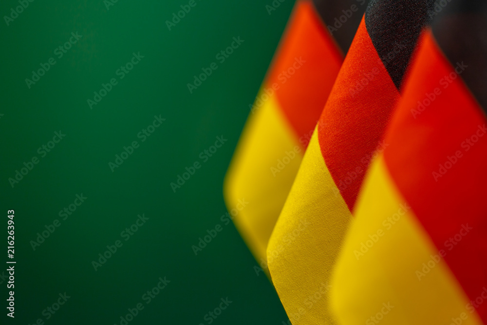 Flags of Germany with green background and space for your project ...