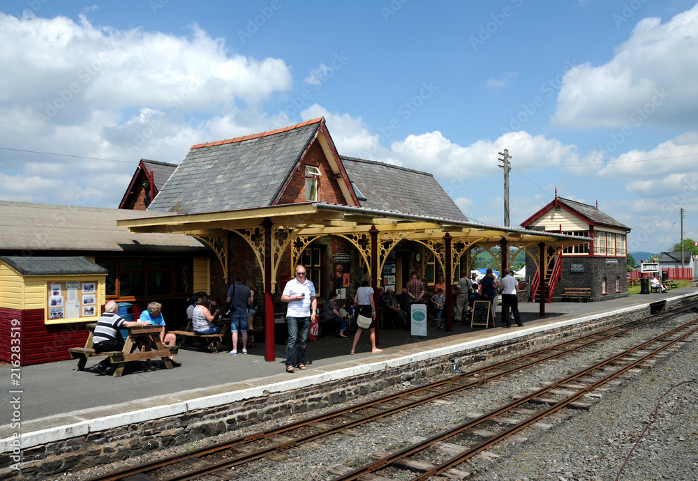 Llanuwchllyn Railway Station Near Bala In Snowdonia, North Wales. Stock ...