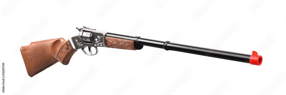 plastic toy gun rifle isolated on white Stock Photo | Adobe Stock