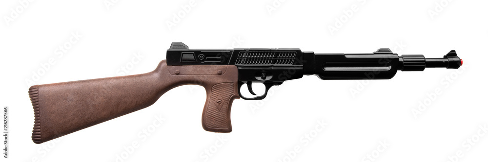 plastic toy gun rifle isolated on white Stock Photo | Adobe Stock