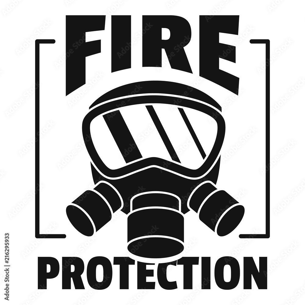 Fire protection logo. Simple illustration of fire protection vector ...