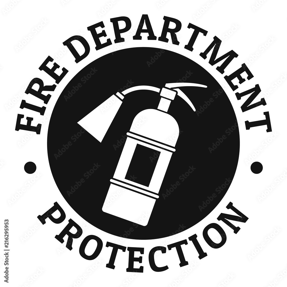 Fire department protection logo. Simple illustration of fire department ...