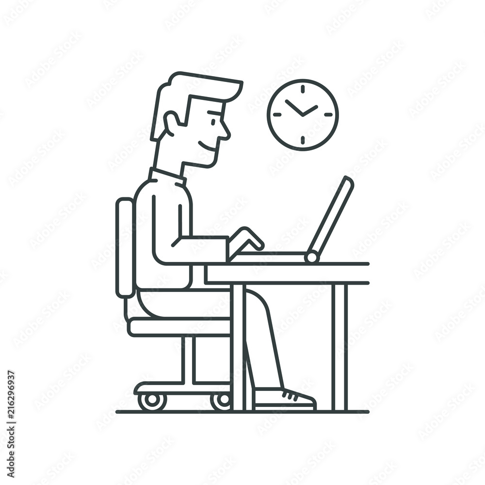 Business Person Computer Icon