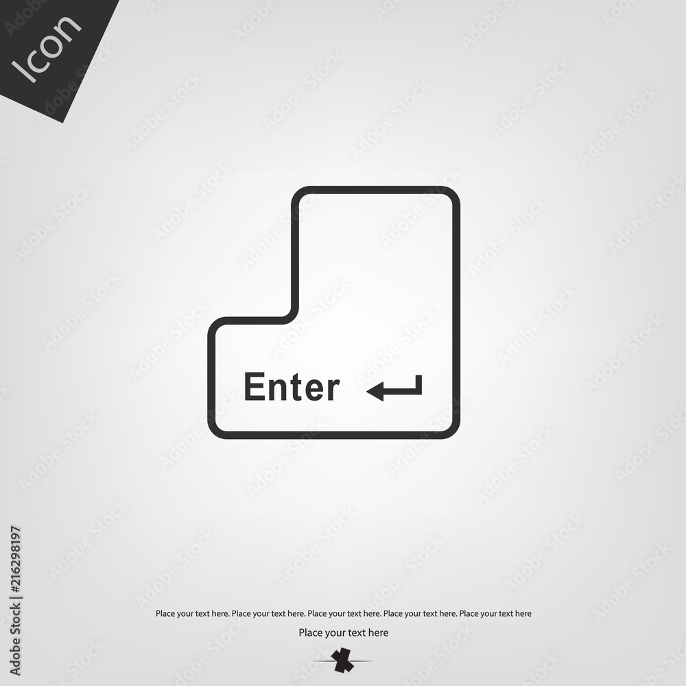 Enter button icon Stock Vector | Adobe Stock