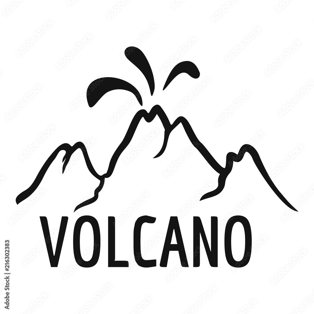 Volcano eruption logo. Simple illustration of volcano eruption vector ...