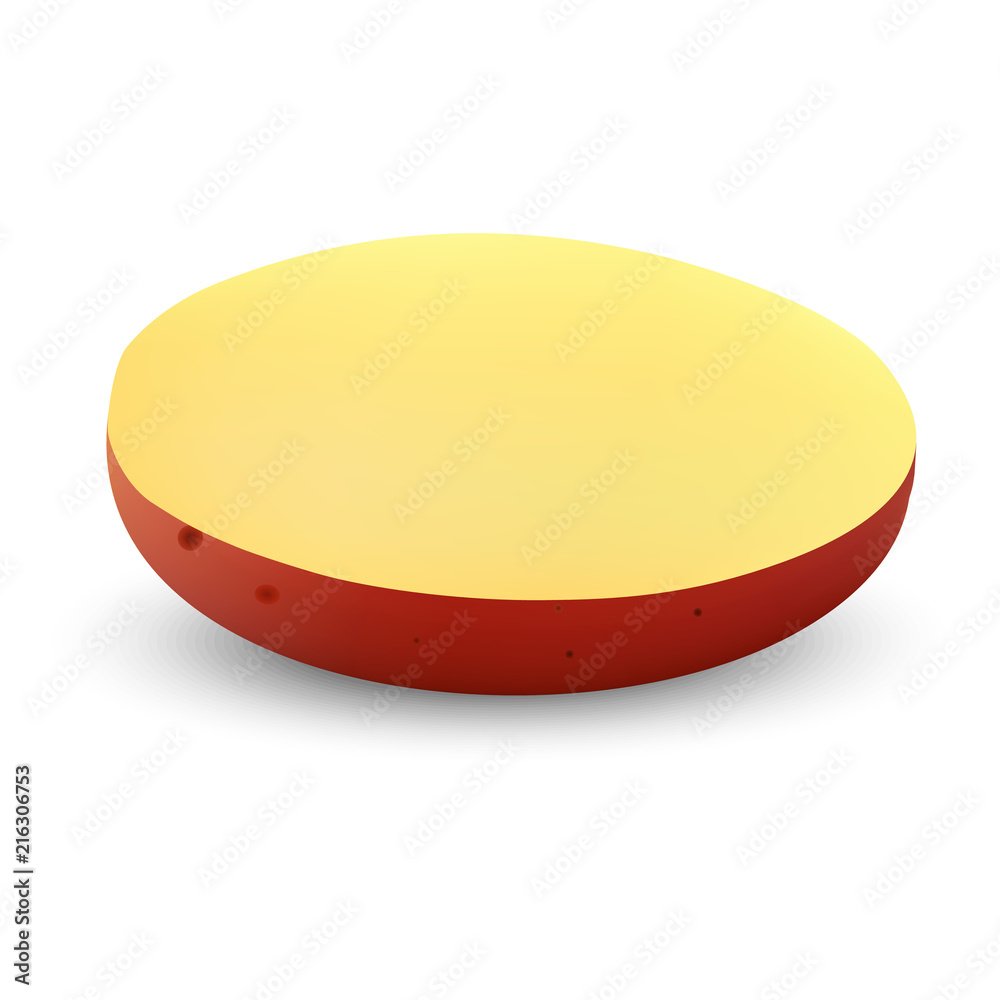 Half cut potato mockup. Realistic illustration of half cut potato ...