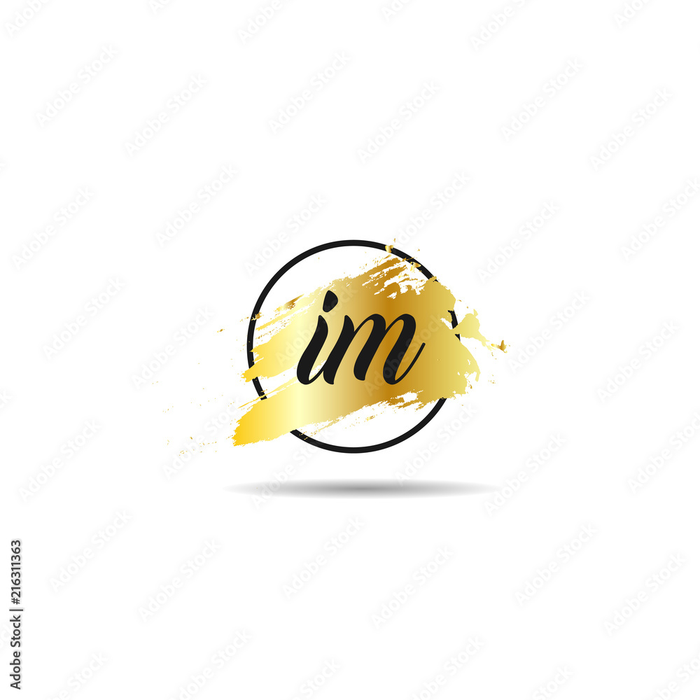 Initial Letter IM Logo Template Design Stock Vector | Adobe Stock