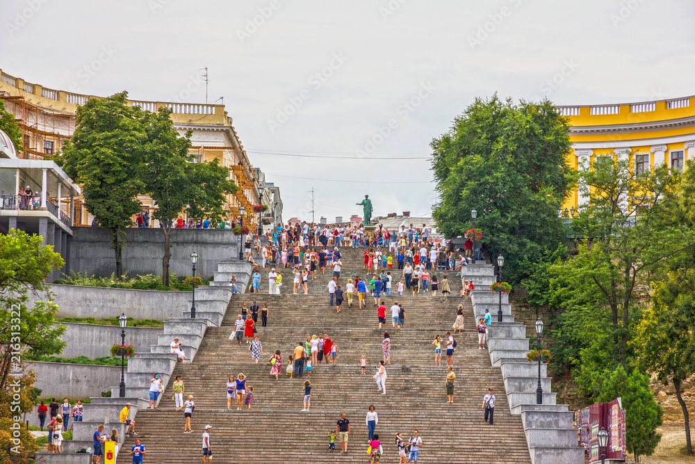 Odessa, Ukraine: Famous Potemkin stairs Stock Photo | Adobe Stock